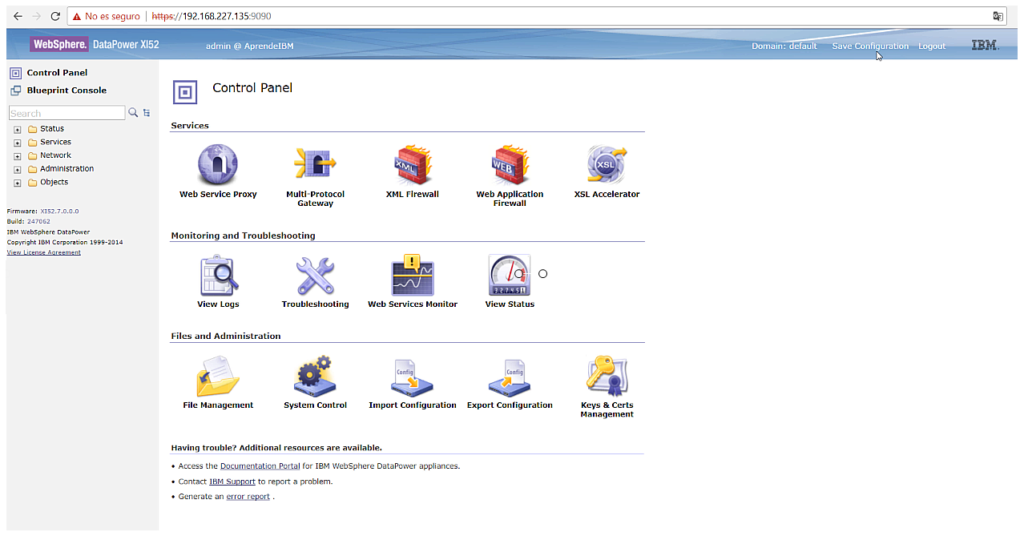 IBM WebSphere DataPower XI52 V70 – Instalación – ArquitecturaIBM Consulting